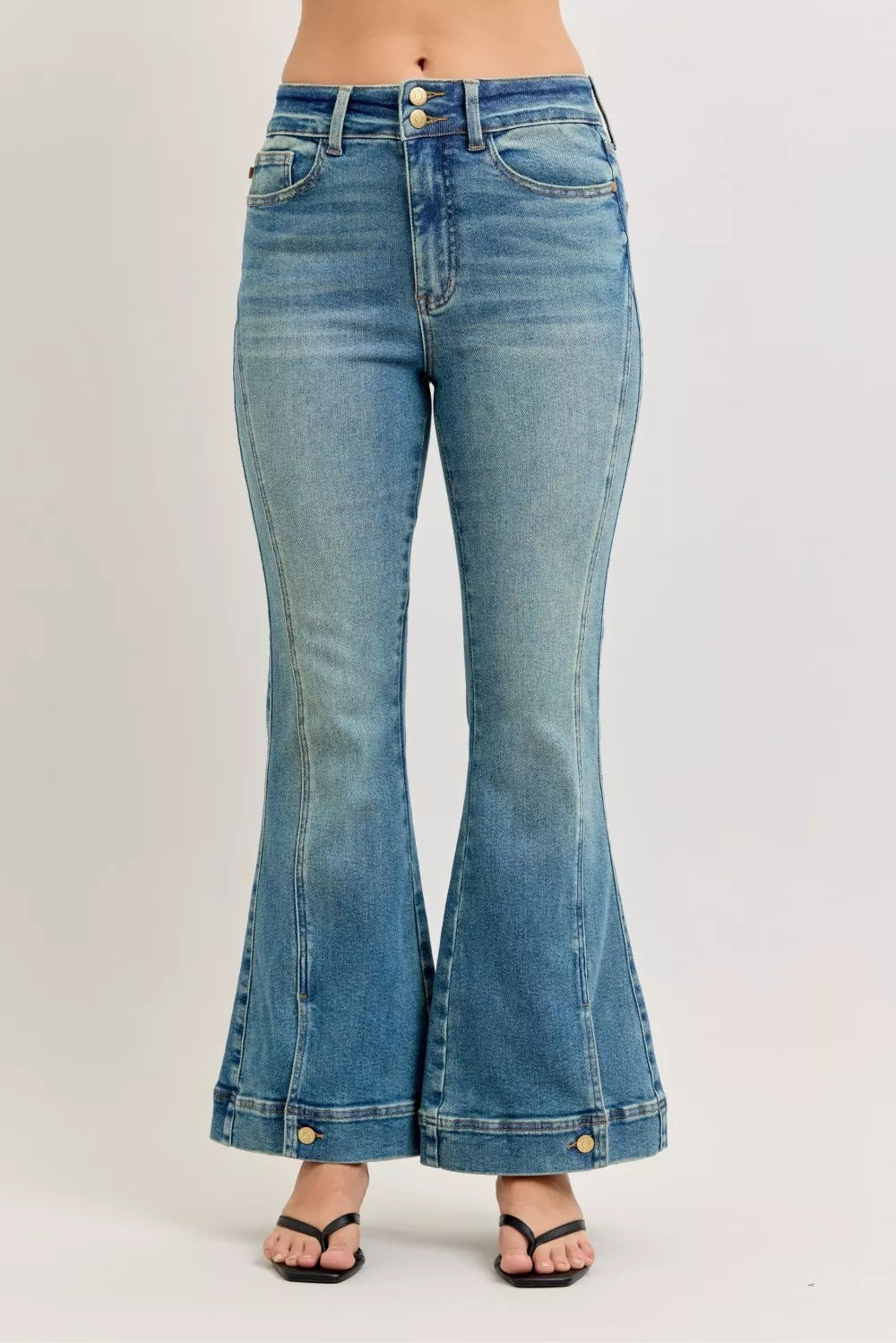 Judy Blue High Waist Vintage Wash Flare Jeans – Jaded the Boutique